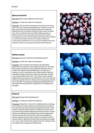 A z oils and butter profiling | PDF