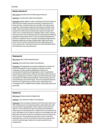 A z oils and butter profiling | PDF