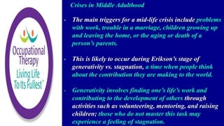 Occupational Therapy Lifespan and Middle Adulthood | PPTX
