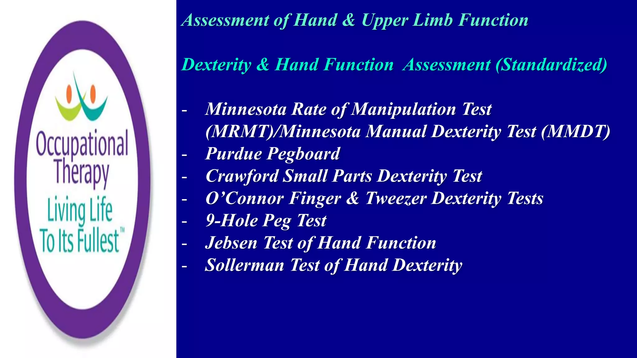 Occupational Therapy Upper Limb Injuries | PPTX