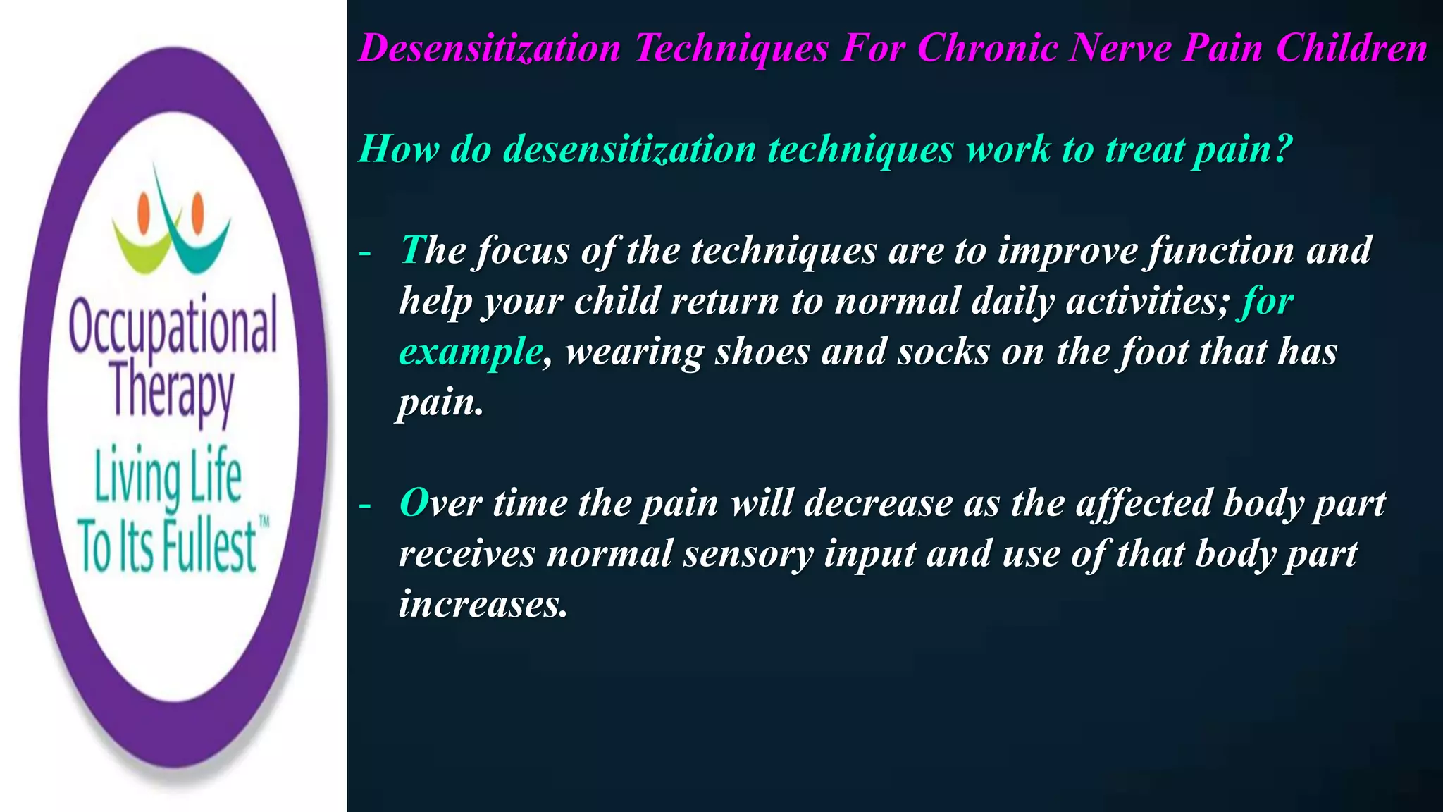 Occupational Therapy Management of Sensory Dysfunction & Oedema | PPTX