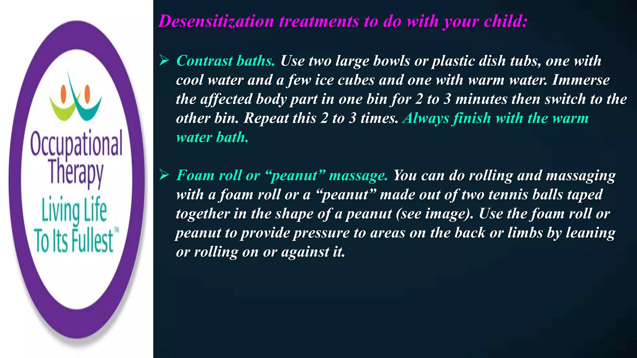 Occupational Therapy Management of Sensory Dysfunction & Oedema | PPTX