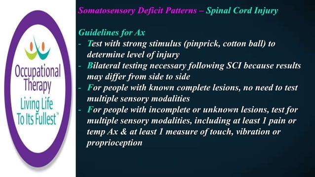 Occupational Therapy Management of Sensory Dysfunction & Oedema | PPTX ...