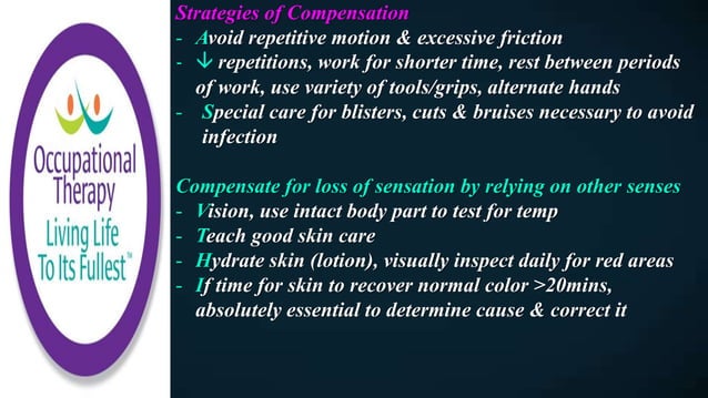 Occupational Therapy Management of Sensory Dysfunction & Oedema | PPTX ...
