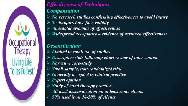 Occupational Therapy Management of Sensory Dysfunction & Oedema | PPTX ...