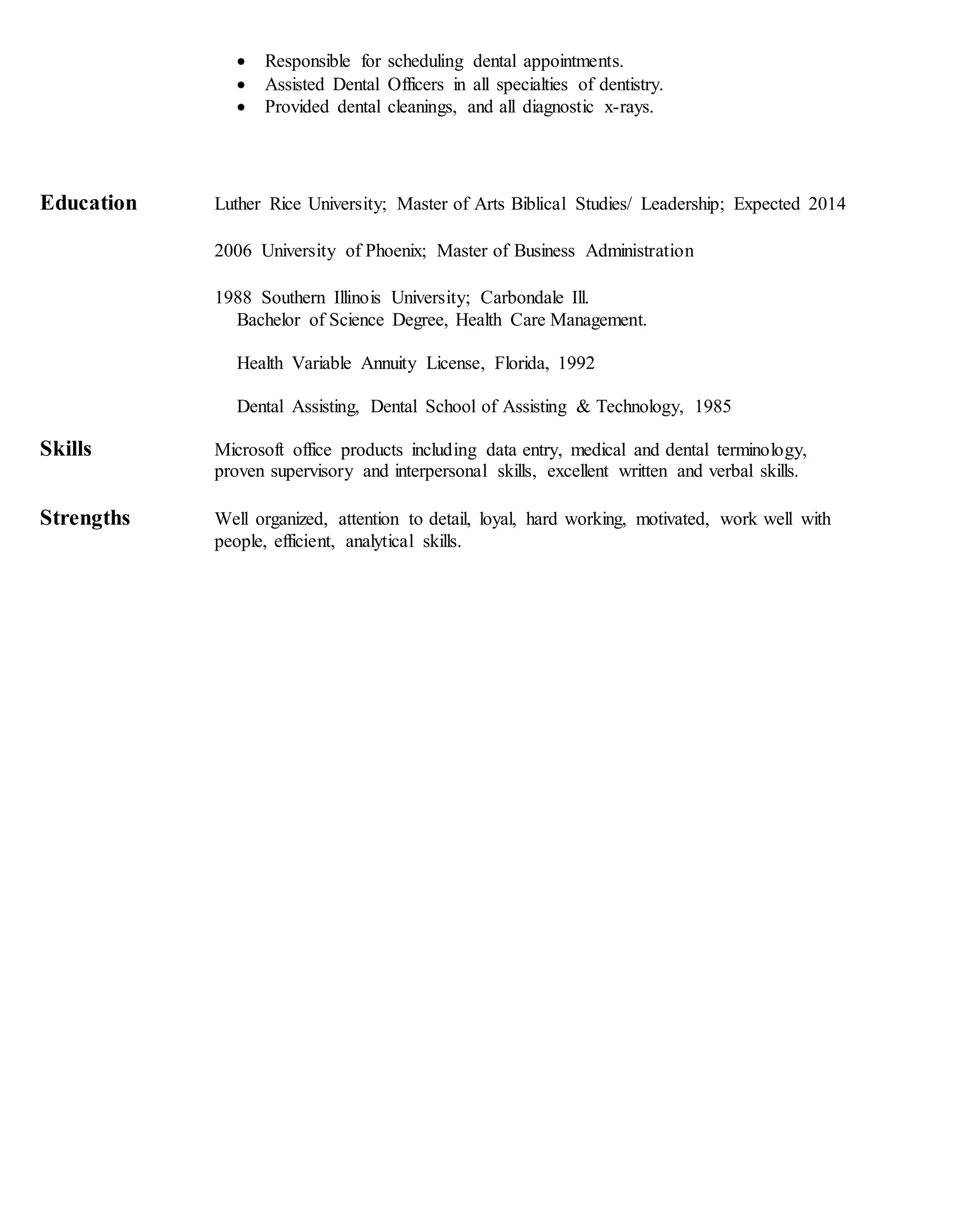 Resume rev 9 10 15 | PDF