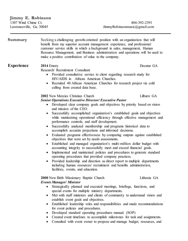 Resume rev 9 10 15 | PDF