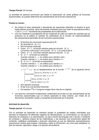 SECUENCIA DIDACTICA - FUNCIONES EXPONENCIALES | PDF