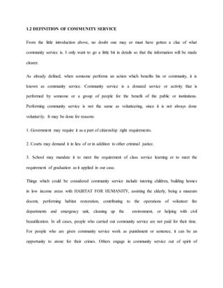 COMMUNITY SERVICE | DOCX