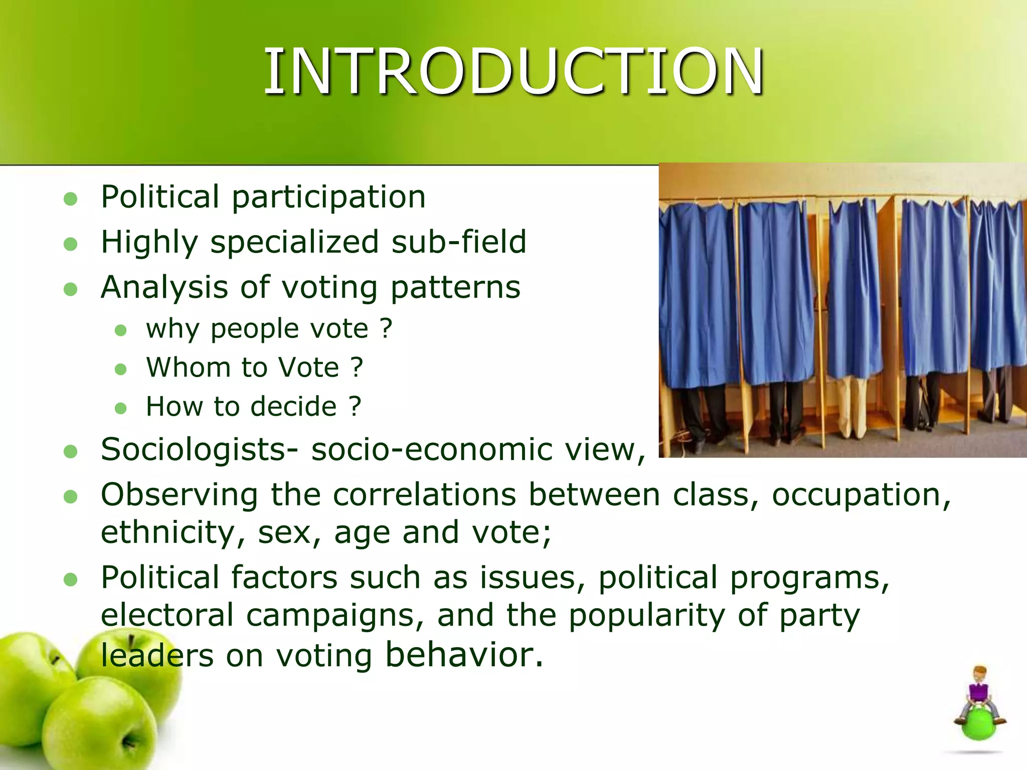 VOTING BEHAVIOUR IN INDIA | PPTX