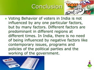 VOTING BEHAVIOUR IN INDIA | PPTX