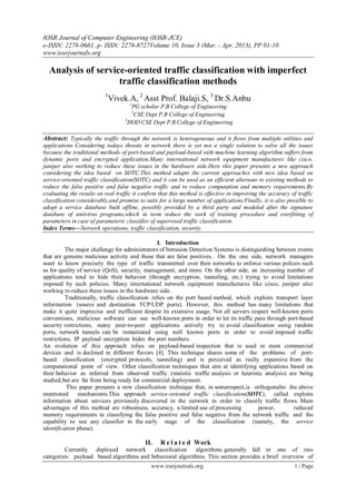 Analysis of service-oriented traffic classification with imperfect traffic classification ...