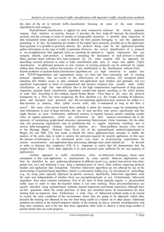 Analysis of service-oriented traffic classification with imperfect traffic classification ...