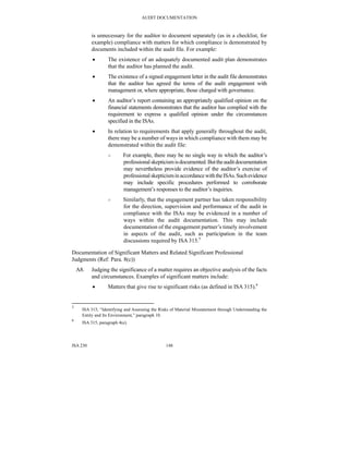 A011 2010-iaasb-handbook-isa-230 | PDF