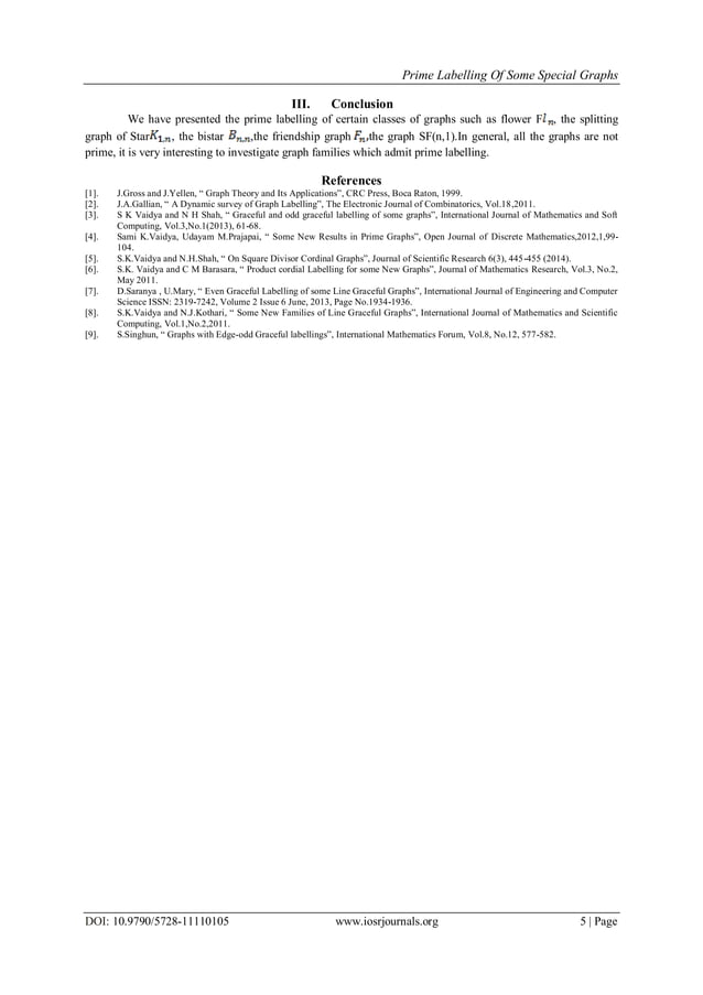 Prime Labelling Of Some Special Graphs | PDF