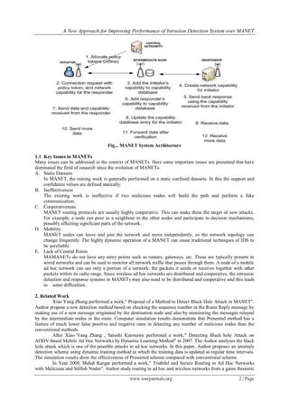 A New Approach for Improving Performance of Intrusion Detection System over MANET | PDF