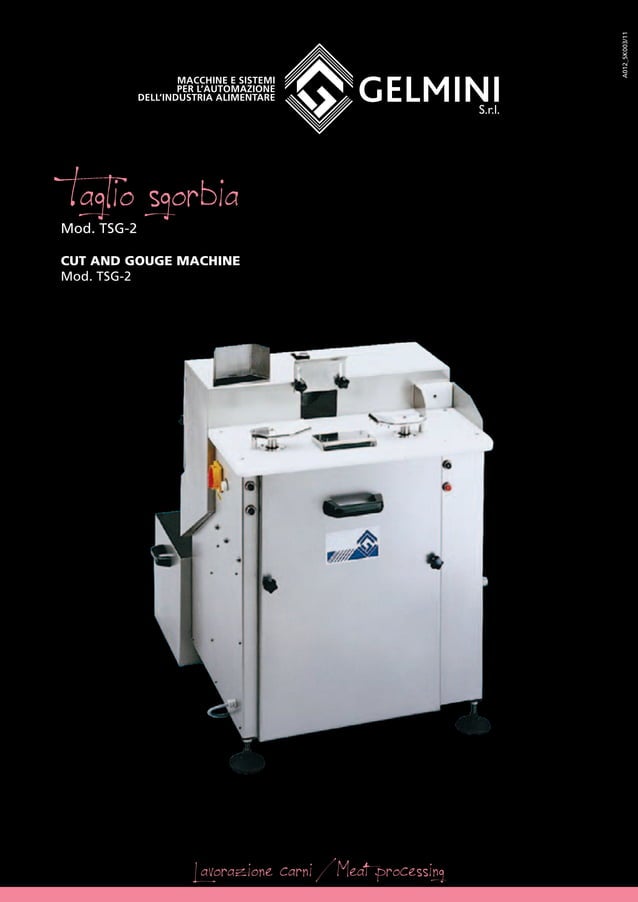 CUT AND GROUGE MACHINE MOD. TSG-2 | PDF