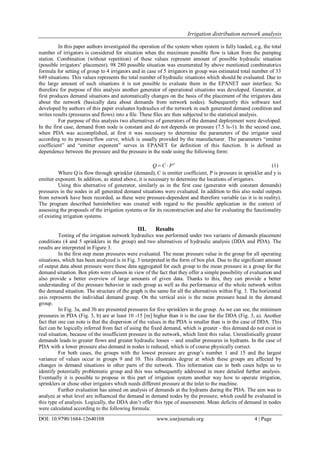 Irrigation distribution network analysis | PDF