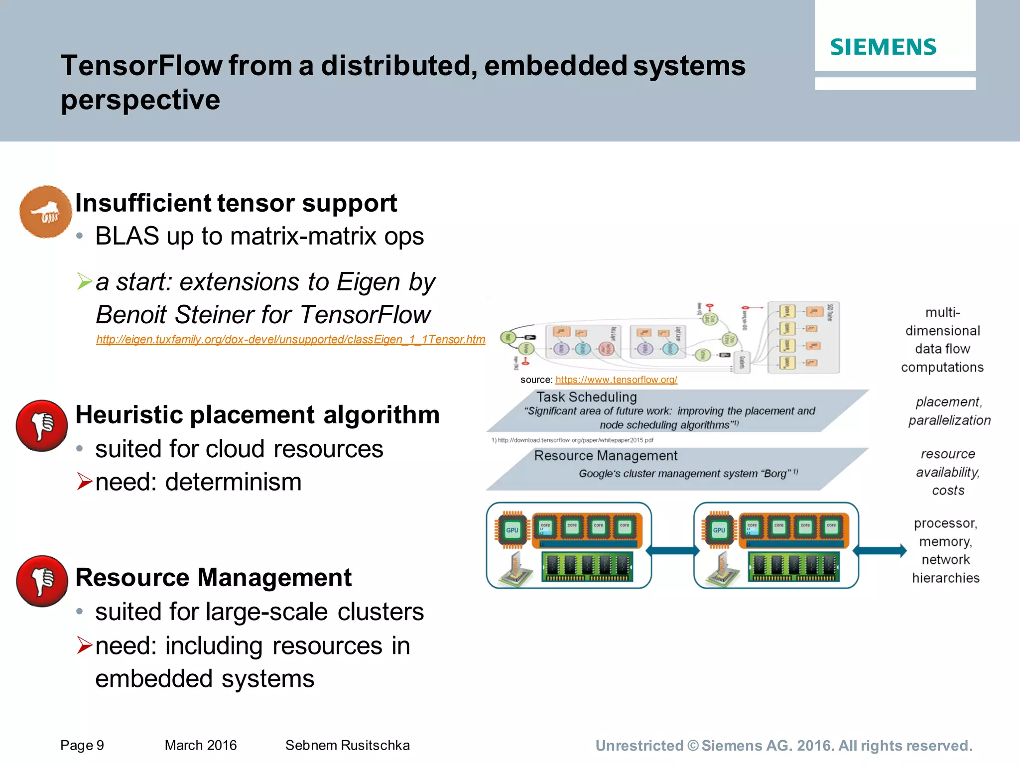 Distributed Multi-device Execution of TensorFlow – an Outlook | PPT