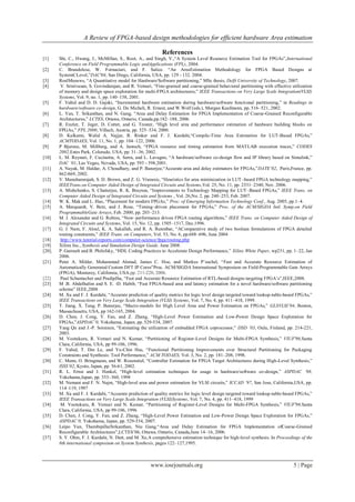 A Review of FPGA-based design methodologies for efficient hardware Area estimation | PDF