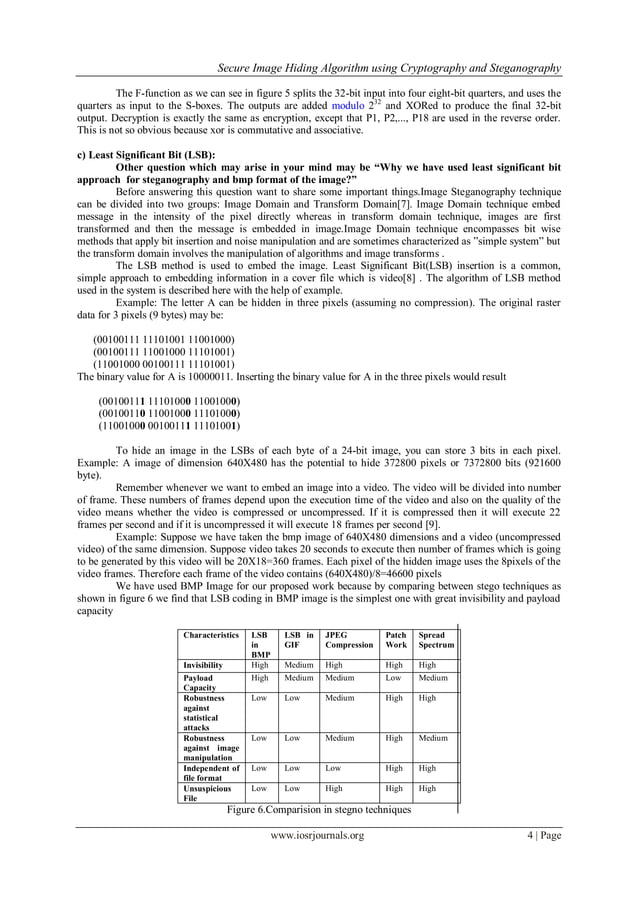 Secure Image Hiding Algorithm using Cryptography and Steganography | PDF