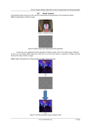 Secure Image Hiding Algorithm using Cryptography and Steganography | PDF