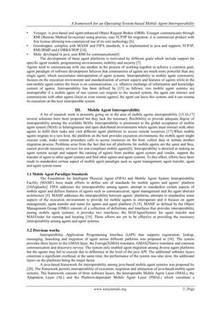A framework for an Operating System-based Mobile Agent Interoperability | PDF | Programming ...