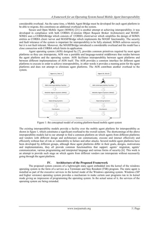 A framework for an Operating System-based Mobile Agent Interoperability | PDF | Programming ...