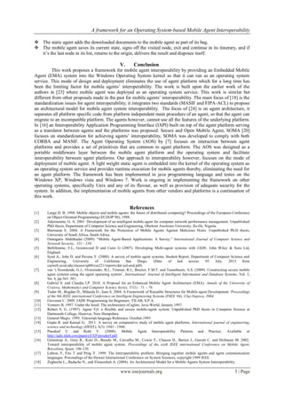 A framework for an Operating System-based Mobile Agent Interoperability | PDF | Programming ...