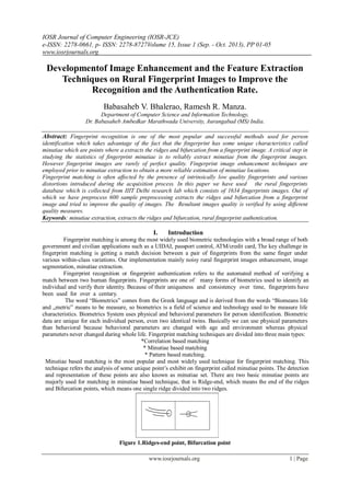 Developmentof Image Enhancement and the Feature Extraction Techniques on Rural Fingerprint ...