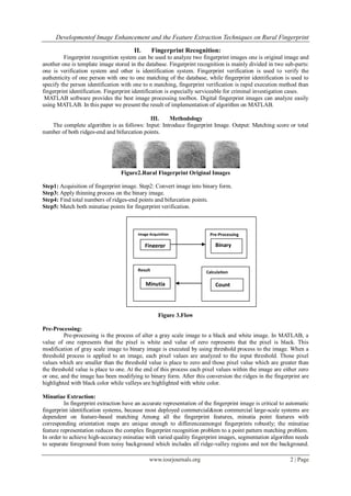 Developmentof Image Enhancement and the Feature Extraction Techniques on Rural Fingerprint ...
