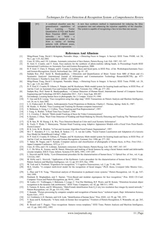 Techniques for Face Detection & Recognition Systema Comprehensive Review | PDF