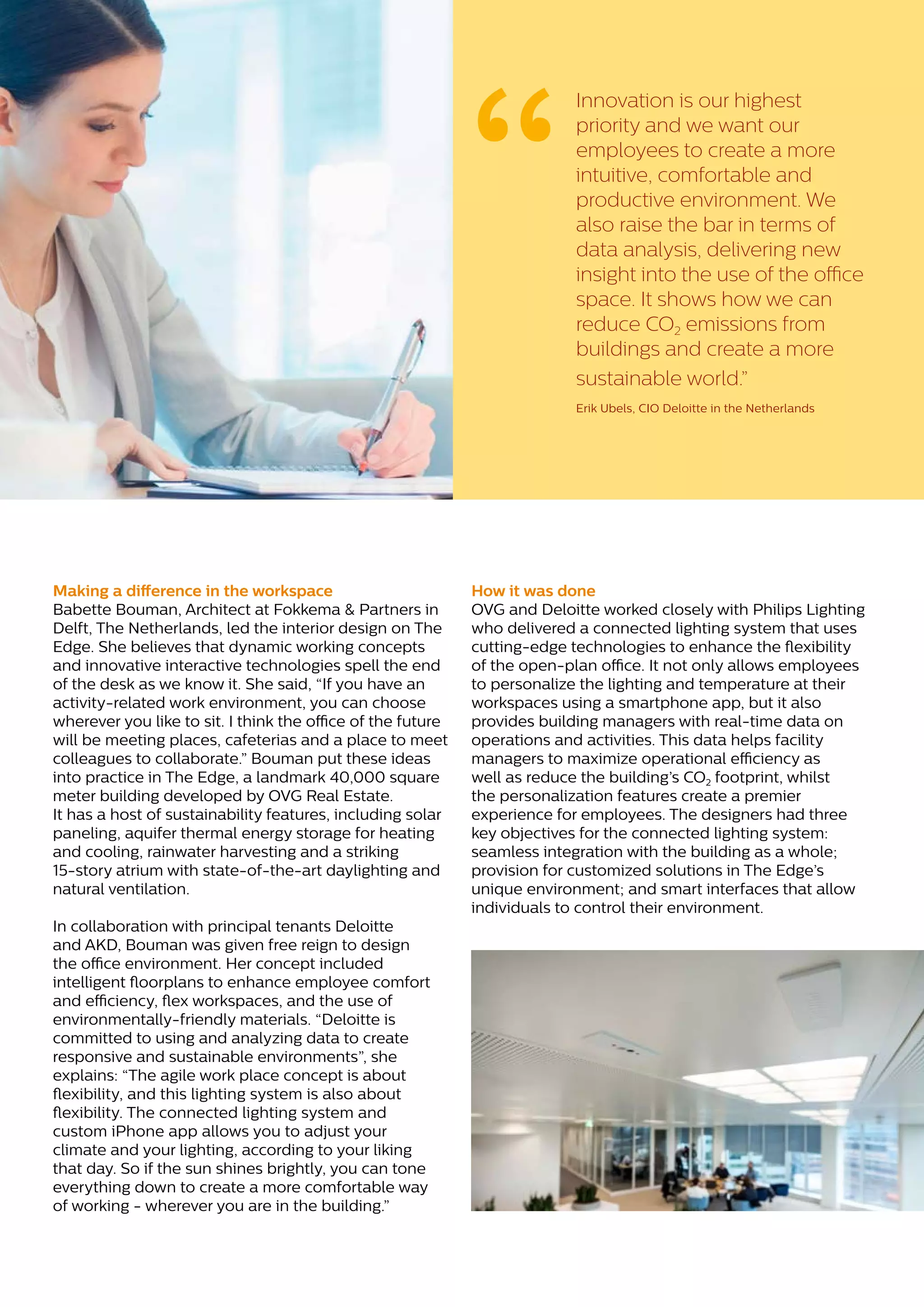 The Edge Amsterdam Connected Lighting Case Study INT | PDF