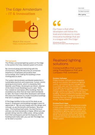The Edge Amsterdam Connected Lighting Case Study INT | PDF