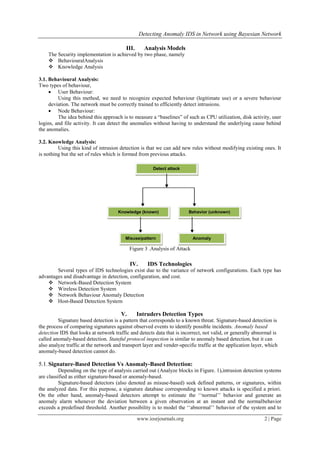 Detecting Anomaly IDS in Network using Bayesian Network | PDF | Information and Network Security ...