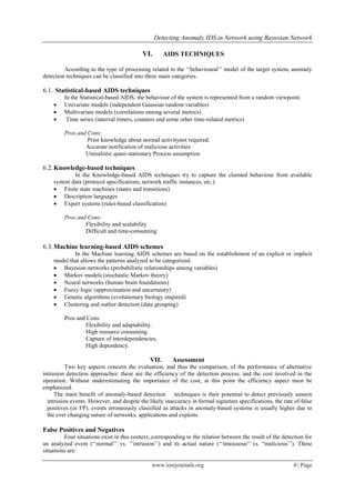 Detecting Anomaly IDS in Network using Bayesian Network | PDF