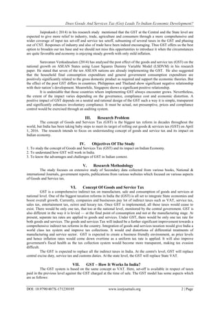 Does Goods and Services Tax (GST) Leads to Indian Economic Development ...