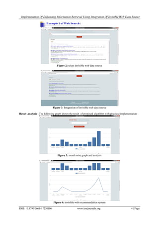 Implemenation of Enhancing Information Retrieval Using Integration of Invisible Web Data Source ...