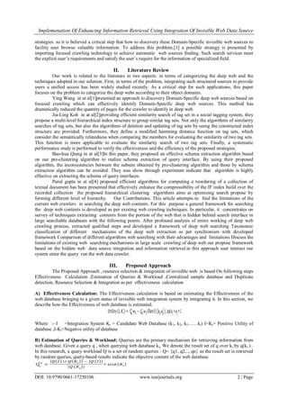 Implemenation of Enhancing Information Retrieval Using Integration of Invisible Web Data Source ...