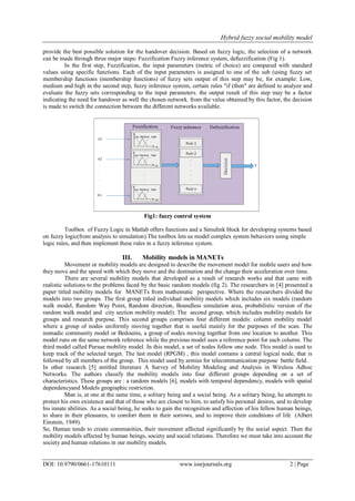Develop a mobility model for MANETs networks based on fuzzy Logic | PDF