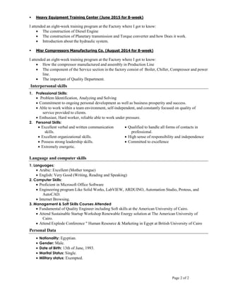 Muhammad Adel`s Resume | PDF