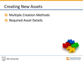 A01 - Defining the Asset Hierarchy and Structure (MCU) | PPTX