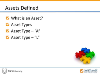 A01 - Defining the Asset Hierarchy and Structure (MCU) | PPTX