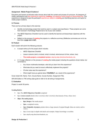 A02 media prodproject | PDF