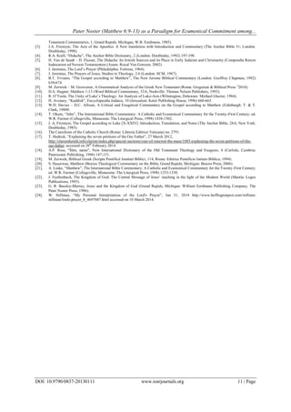 Pater Noster (Matthew 6:9-13) As a Paradigm for Ecumenical Commitment ...