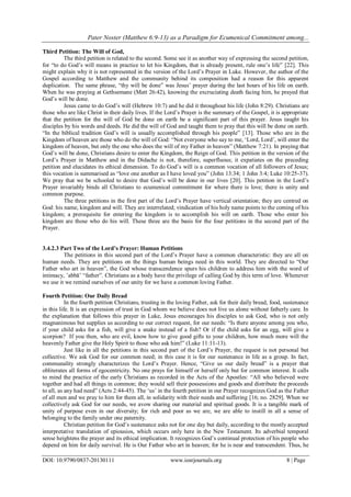 Pater Noster (Matthew 6:9-13) As a Paradigm for Ecumenical Commitment ...