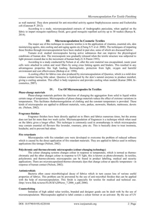 Microencapsulation for Textile Finishing | PDF