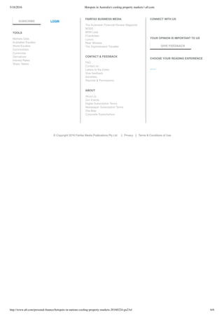 Hotspots in Australia's cooling property markets _ afr | PDF | Home ...