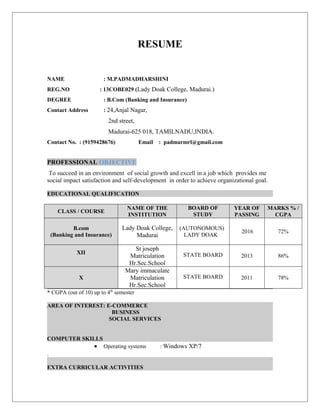 RESUME-october | PDF