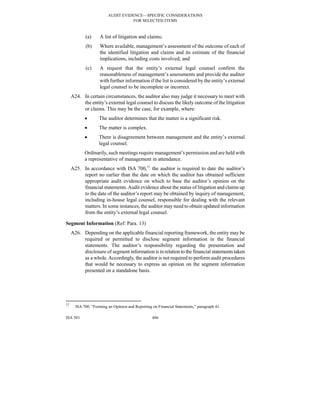 A023 2010-iaasb-handbook-isa-501 | PDF